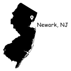 Newark New Jersey State Map, Newark City NJ New Jersey USA Map, Newark ...