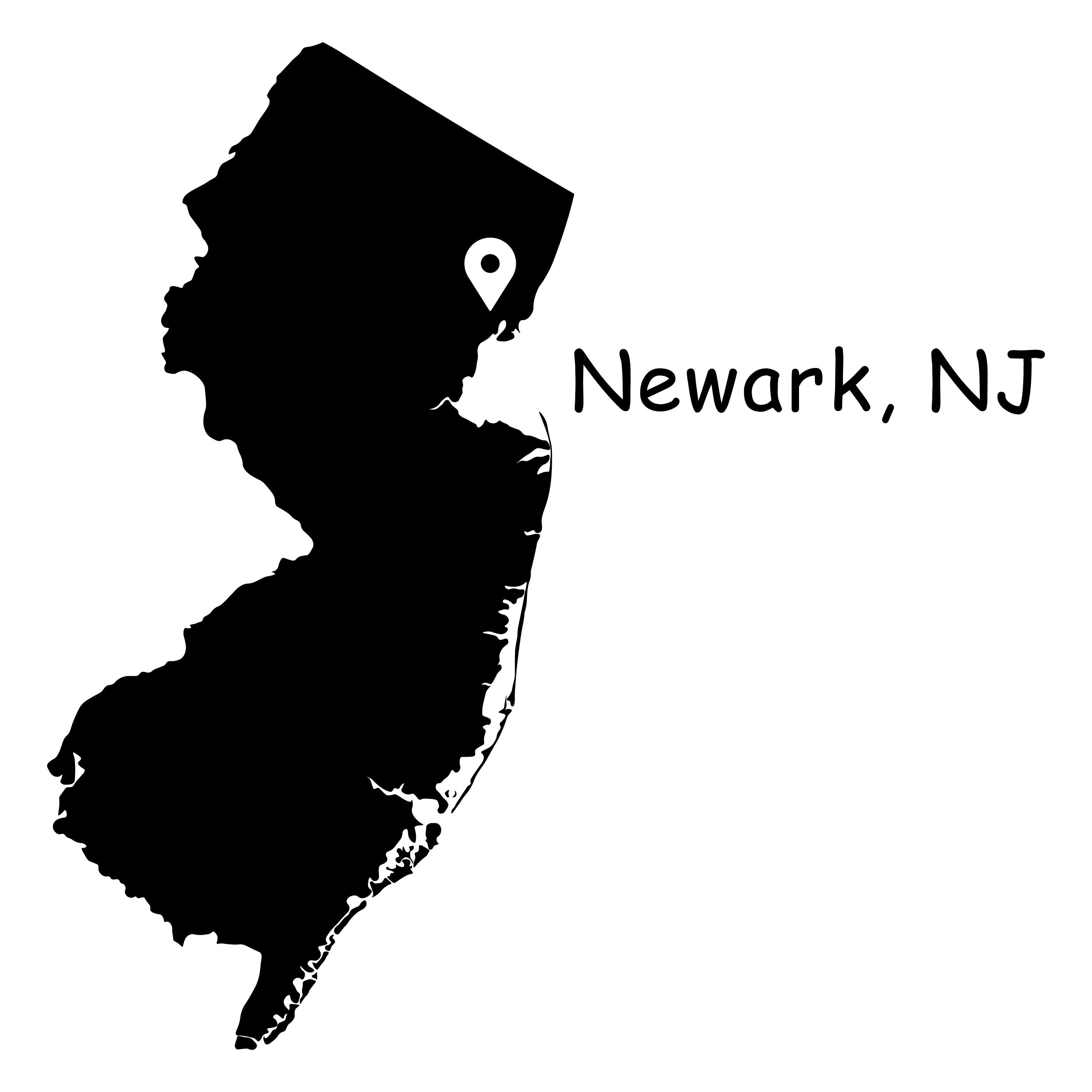Newark New Jersey State Map, Newark City NJ New Jersey USA Map, Newark ...