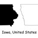 Iowa Map SVG - IA USA United States of America Us, Black and White ...