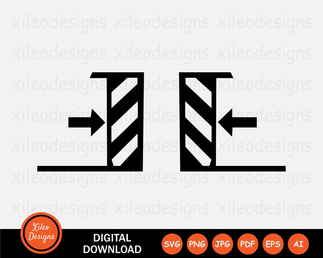 Barrier Closing Icon SVG - Door Close Auto Automatic Sliding Symbol ...