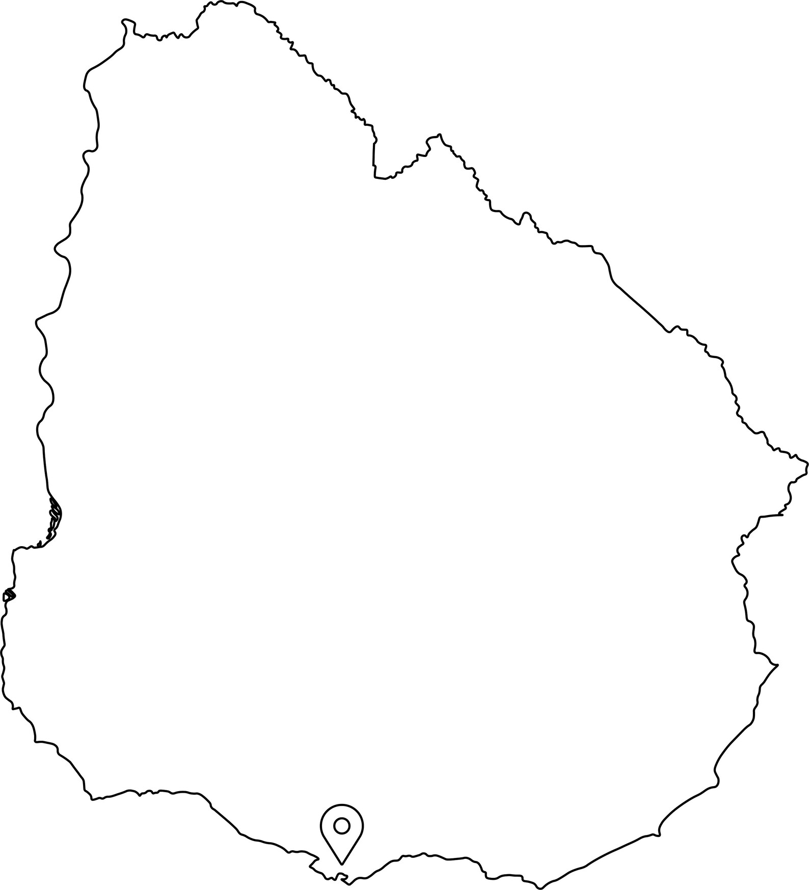 Montevideo Uruguay Map Capital City Country Location Pin Black - Etsy