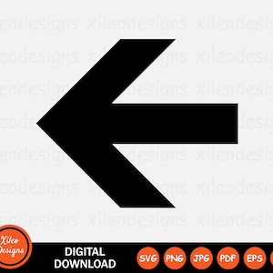 Left Arrow Icon SVG Pointer Point Arrowhead West Route Sign Symbol ...