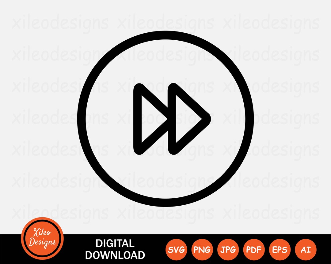 Fast Forward Round Icon SVG Skip Media Control Button Png Jpg Eps Ai ...