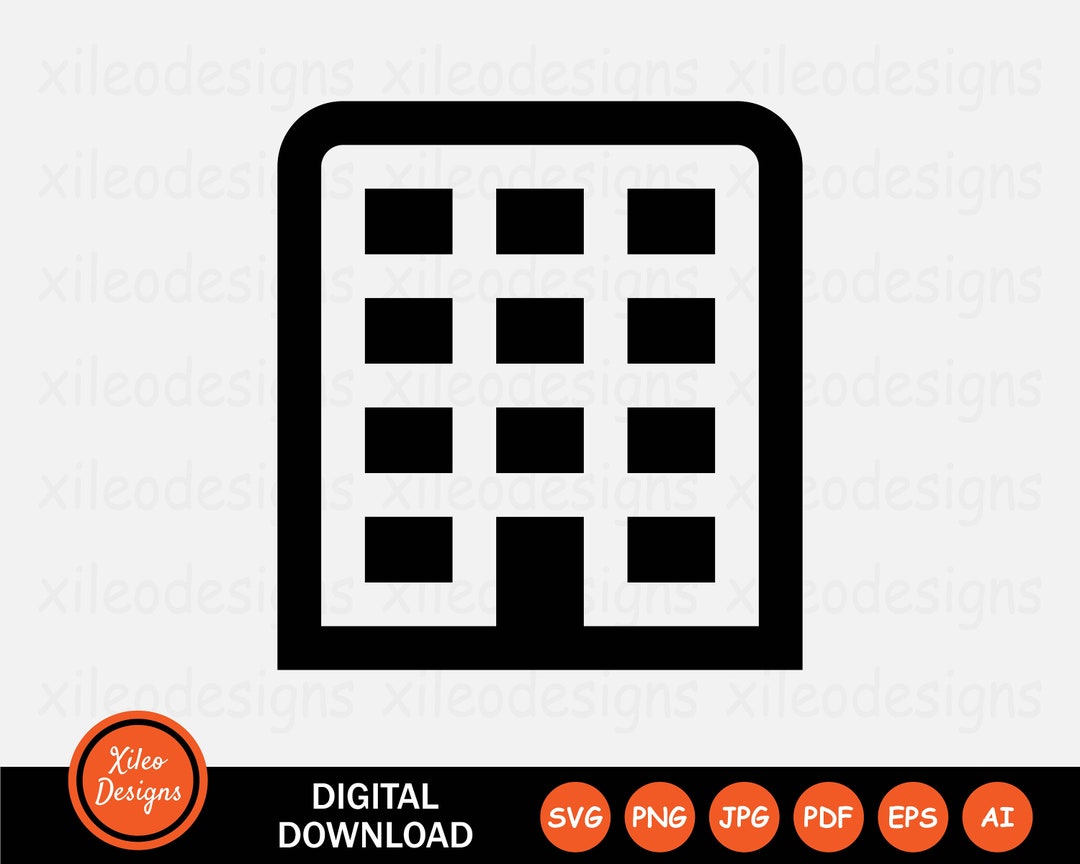 Building Icon SVG Skyscraper Apartment Condo Office Graphic Vector ...