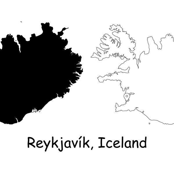 Icelandic Map Svg - Etsy