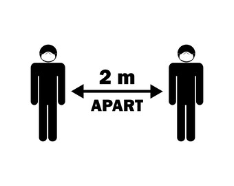 2m Distance Sign - Etsy