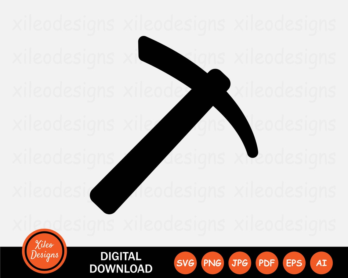 Pickaxe Icon SVG Pick Axe Mine Mining Chisel Excavation Sign Symbol ...