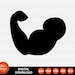 Bicep Icon SVG Arm Muscle Strong Muscular Bodybuilding Sign Symbol ...