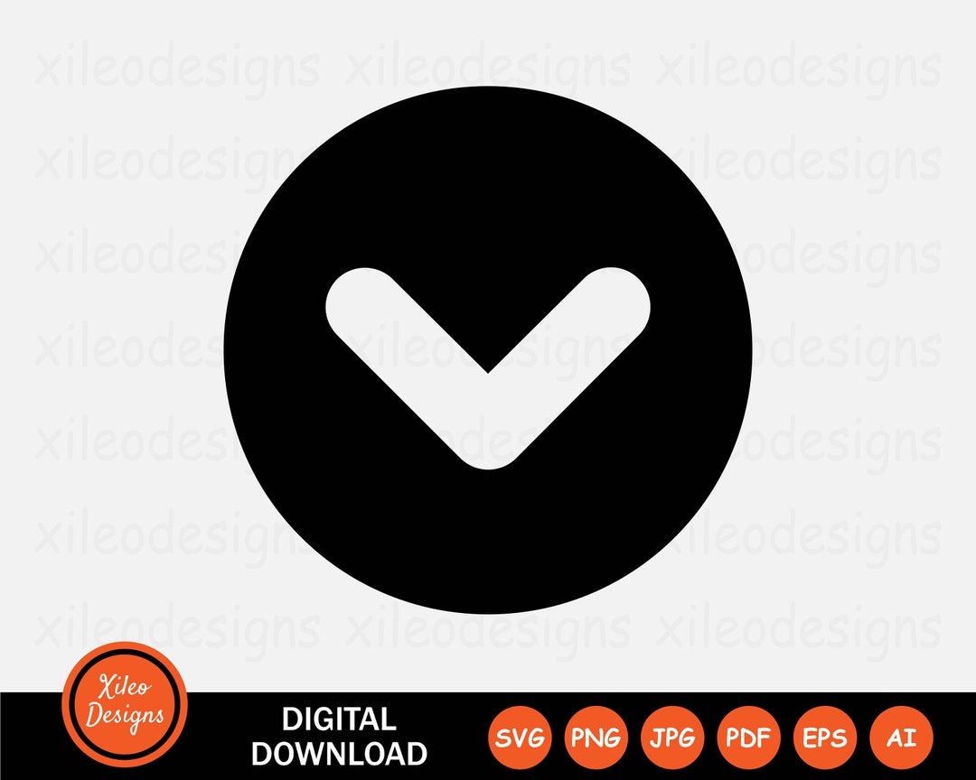 Round Down Arrow Icon SVG Download Load Circle Pointer Png Jpg Eps Ai ...