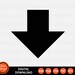 Down Arrow Icon SVG Downwards Pointer Point Download Digital Download ...