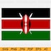 Kenya National Flag SVG, Kenyan Nation Country Banner, Cricut Cut File ...