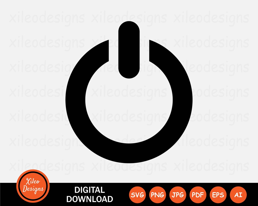 On off Power Icon Shutdown Start Stop Switch Round Graphic Vector ...