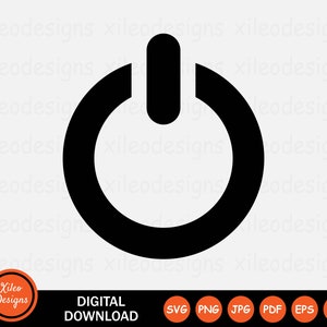 On off Power Icon Shutdown Start Stop Switch Round Graphic Vector ...