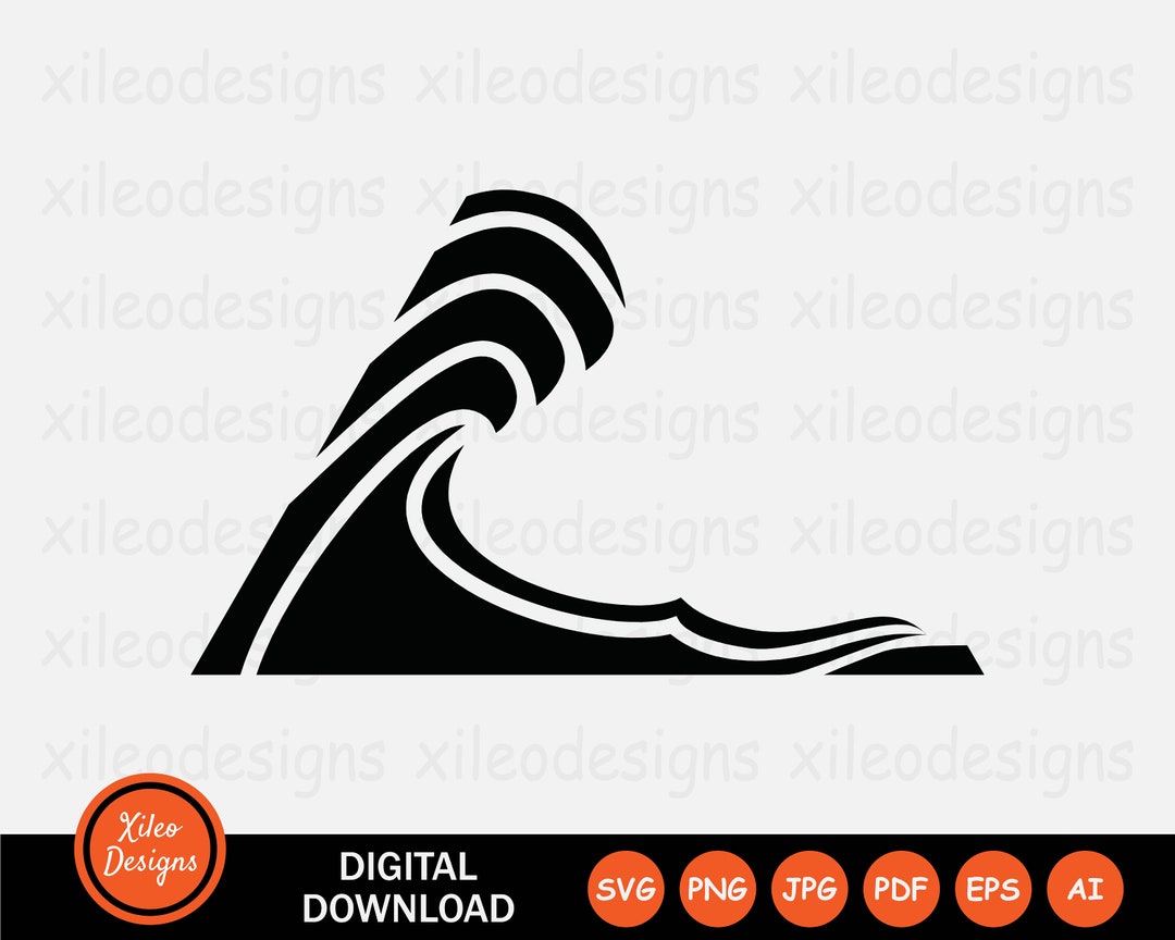 Tidal Waves Icon SVG - Tsunami High Wave Sea Ocean Water Big Tide ...