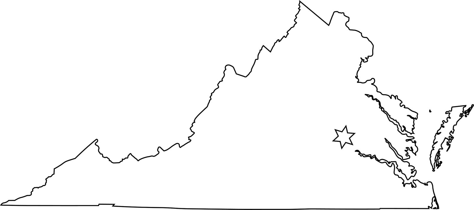 Richmond Virginia VA Capital City Location on a State Map USA - Etsy