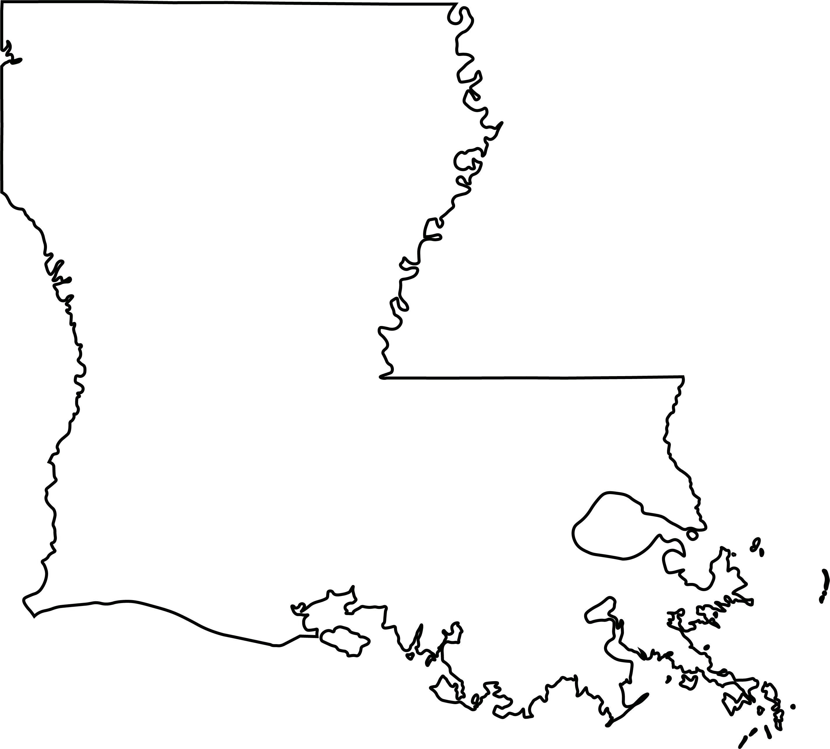 Louisiana Map SVG LA USA United States of America Us Black | Etsy