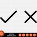 Right and Wrong Icon SVG Tick Cross Correct Incorrect Sign Symbol ...