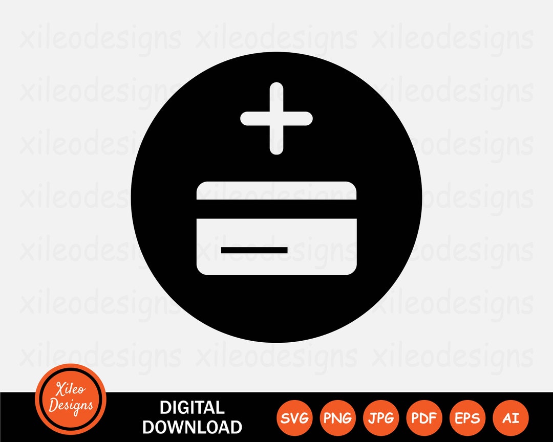 Increase Credit Limit Icon SVG Debit Card Plus Add up Sign Symbol ...