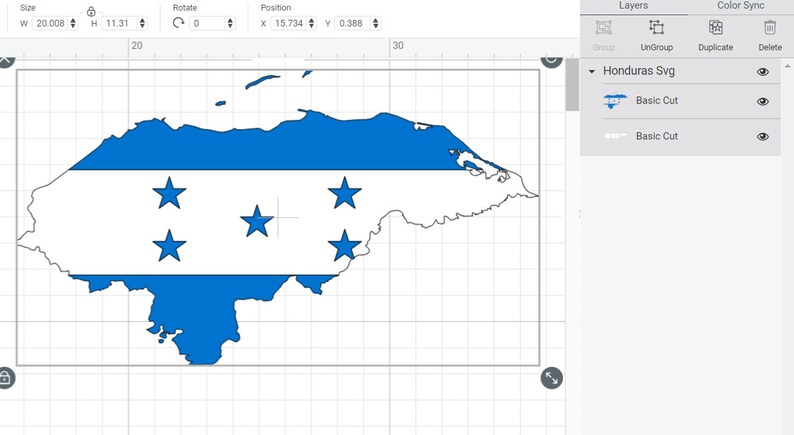 Honduras Flag Map SVG Honduran Cricut Cut File Country | Etsy