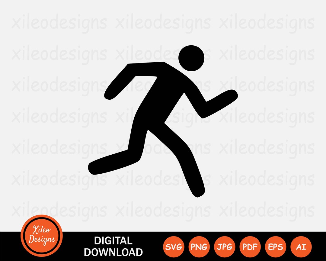 Sprint Icon SVG - Running Icon Run Sprint Jog Jogging Athlete Man ...