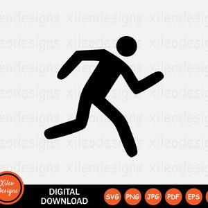 Sprint Icon SVG - Running Icon Run Sprint Jog Jogging Athlete Man ...