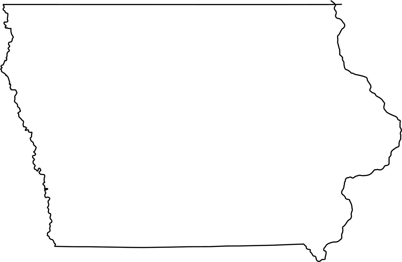 Iowa Map SVG IA USA United States of America Us Black and - Etsy