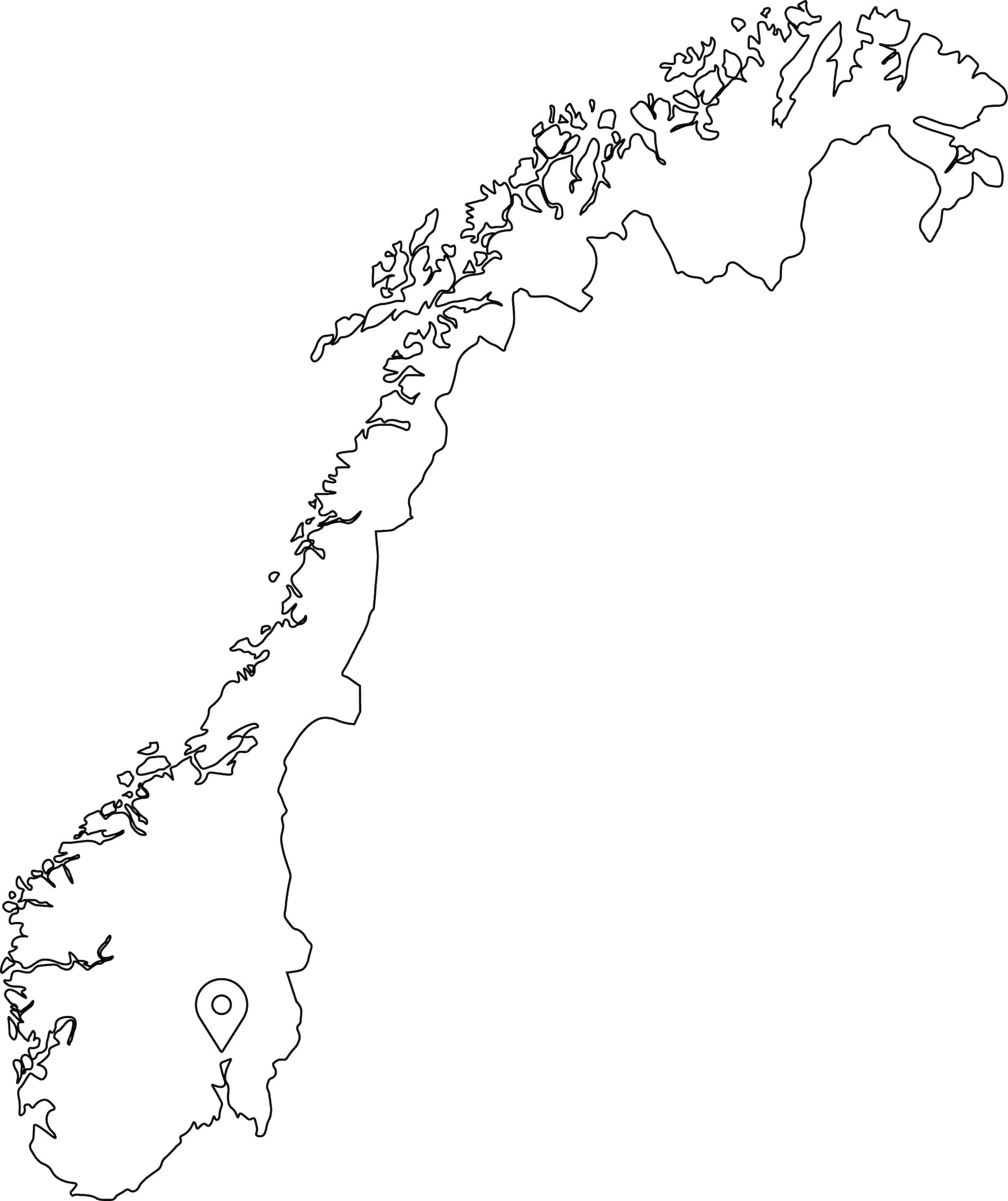 Oslo Norway Map Capital City Country Location Pin Black White ...