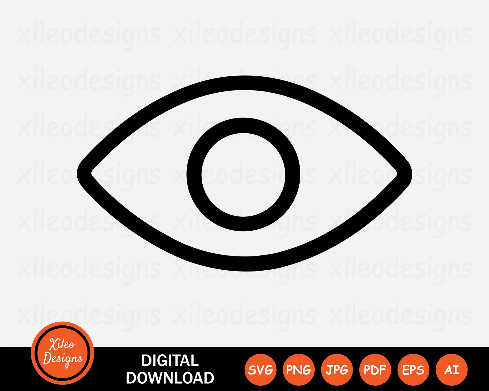 Eye Line Icon SVG Eyesight Sight View Look See Watching Png Jpg Eps Ai ...