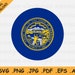 Nebraska Round Flag SVG - NE USA Circular Circle State Banner Button ...