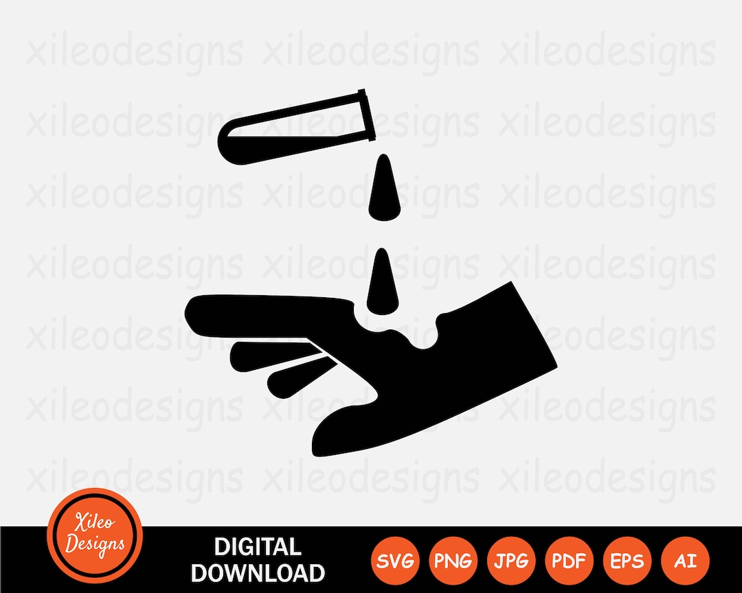 Skin Irritant Icon SVG - Corrosive Substance Corrosion Chemical Hazard ...