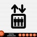 Elevator Sign Icon SVG Lift Arrow up Down Lobby Sinage Graphic Vector ...