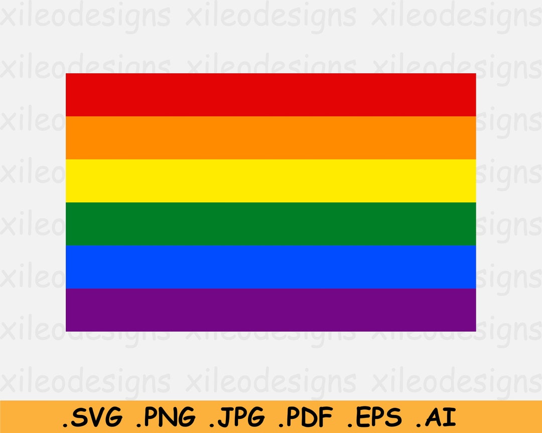 The Rainbow Flag SVG Gay Pride Flag LGBTQ Rights Sign - Etsy Israel