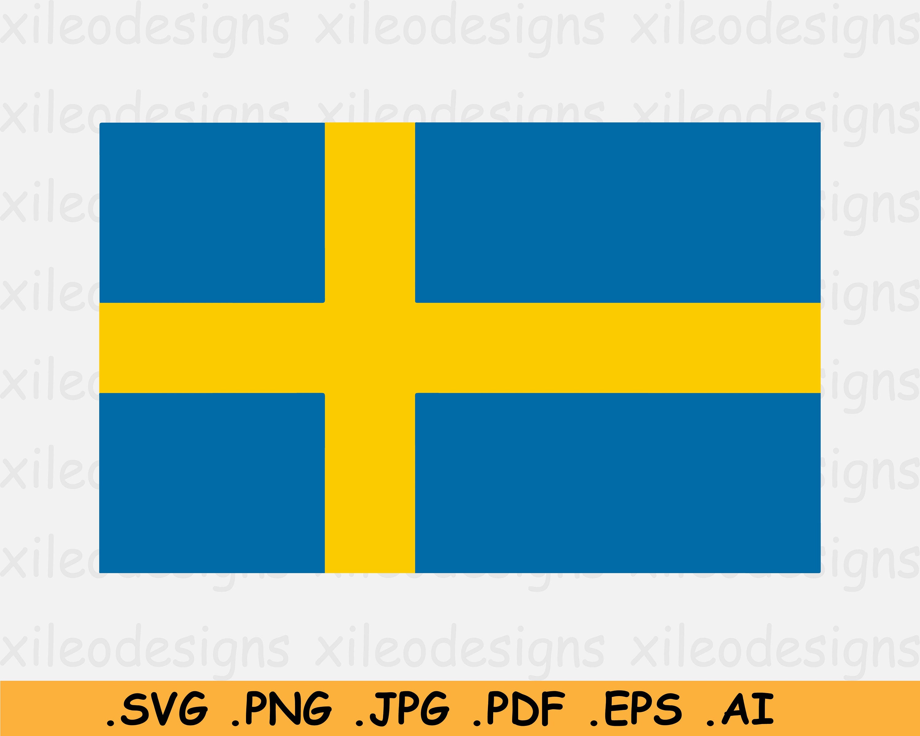 Sweden SVG National Flag Swedish Nation Country Banner | Etsy