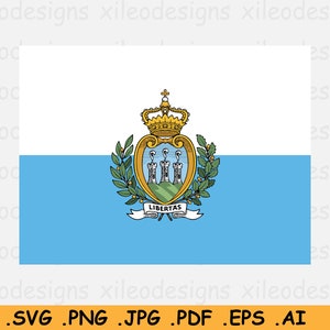 San Marino Flag SVG, Sammarinese National Nation Country Banner ...