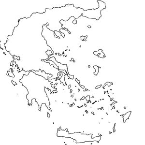 Athens Greece Map Capital City Country Location Pin Black White ...