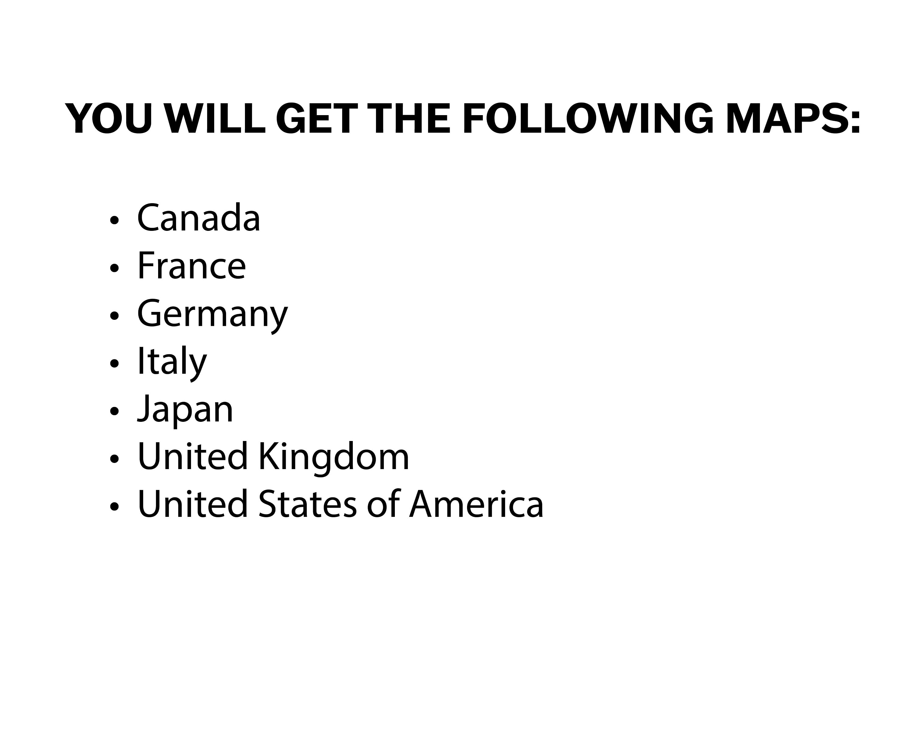 Individual G7 Member Countries Maps SVG Country Nation | Etsy