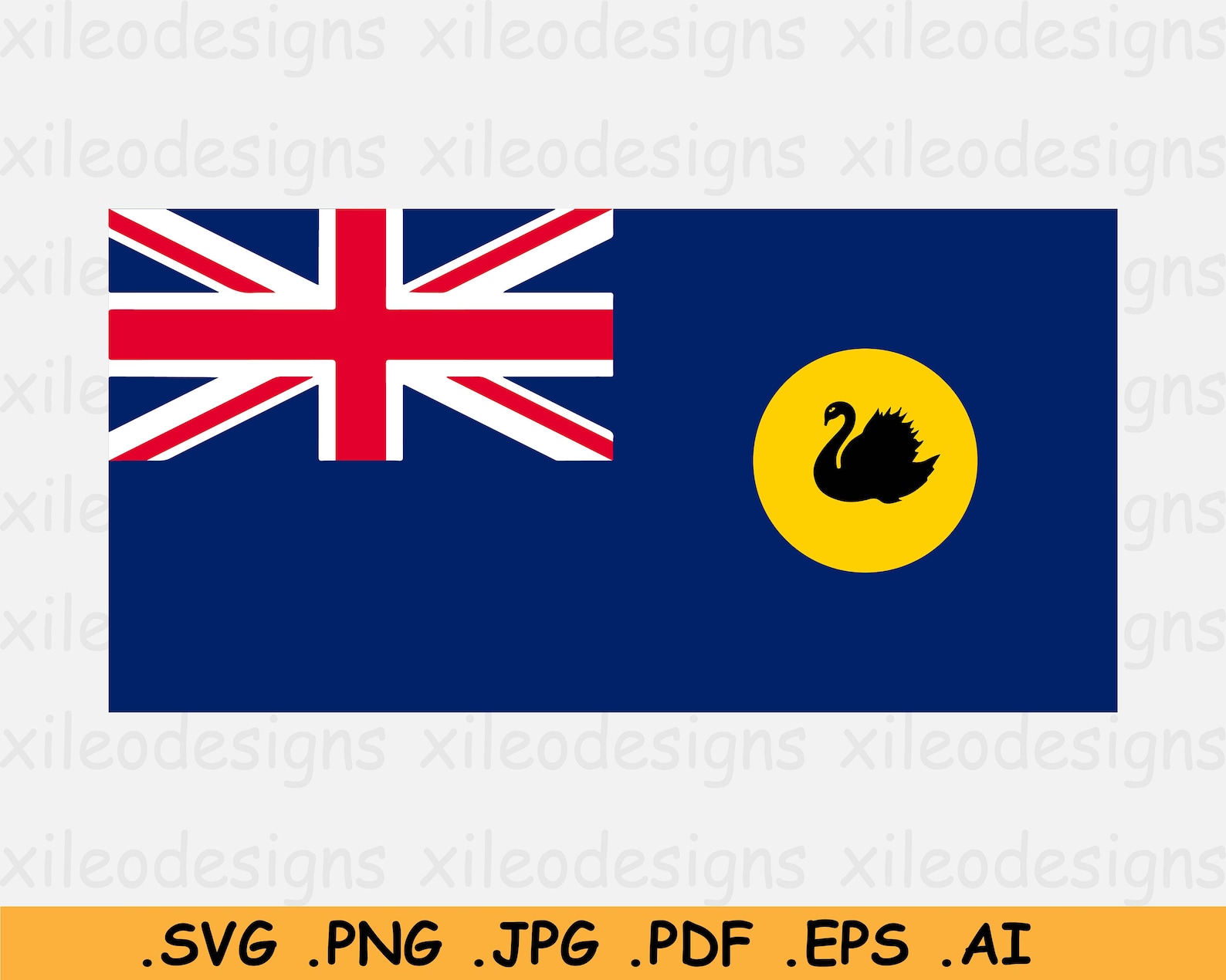 Western Australia Flag SVG, Australian State Banner, SVG Cricut Cut ...