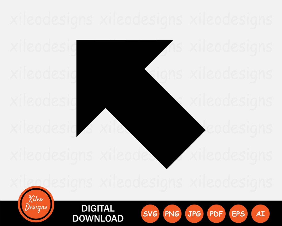 Arrow Top Left Icon SVG Upper Coner Position Navigation Png Jpg Eps Ai ...