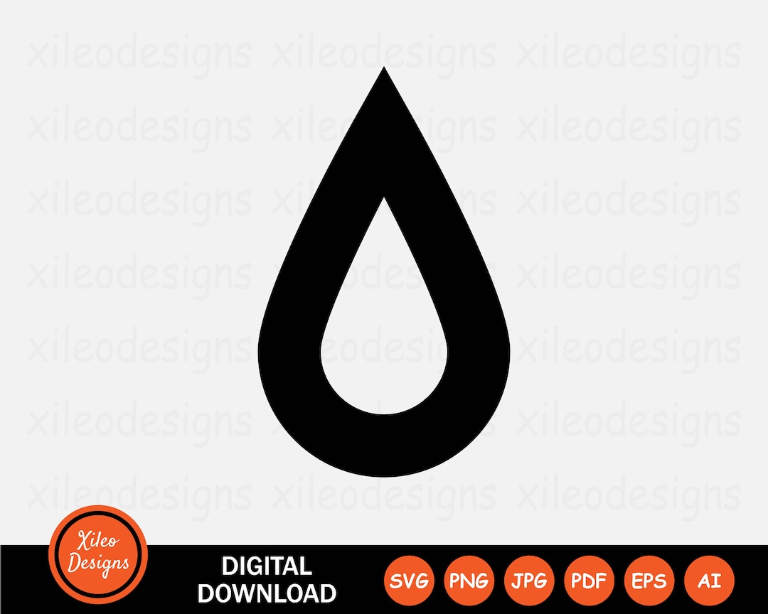 Water Droplet Outline Icon SVG Liquid Drip Drop Rain Sign Symbol ...