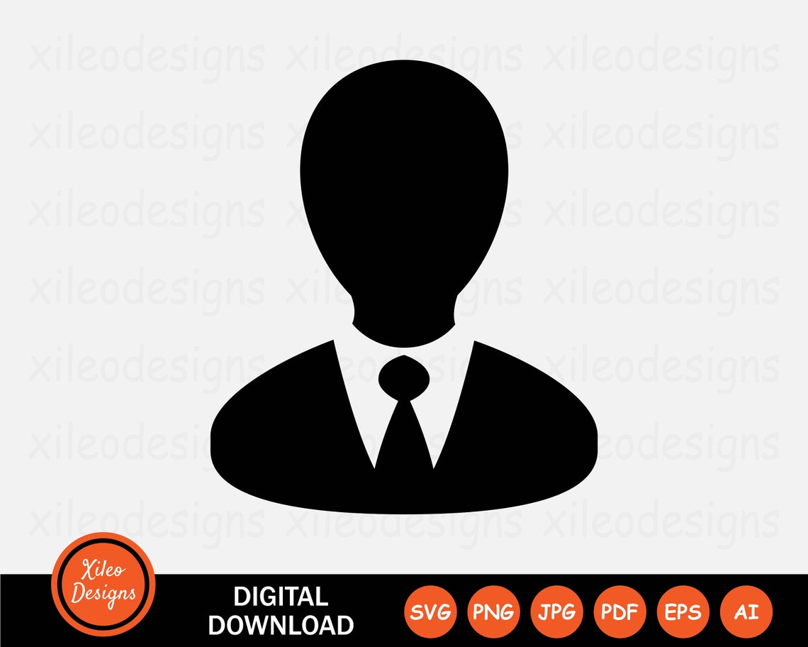 Businessman Icon SVG Business Man Person User Boss CEO Graphic Vector ...