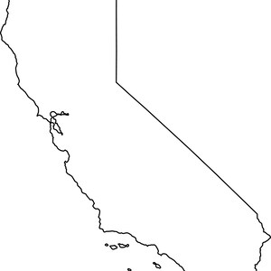 California Map SVG - CA USA United States of America Us, Black White ...