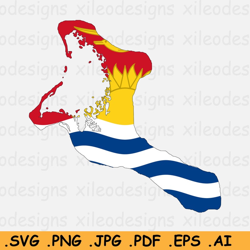 Kiribati Flag Art - Etsy