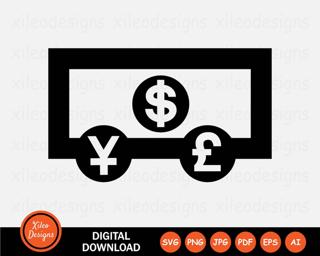 Currency Exchange Icon SVG Foreign Money Cash Forex Png Jpg Eps Ai Pdf ...
