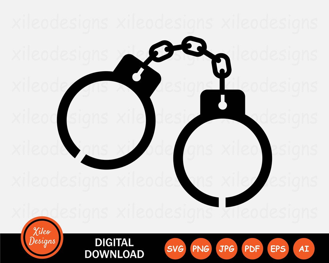 Handcuffs Icon SVG Cuff Slavery Crime Criminal Prison Jail Symbol Sign ...