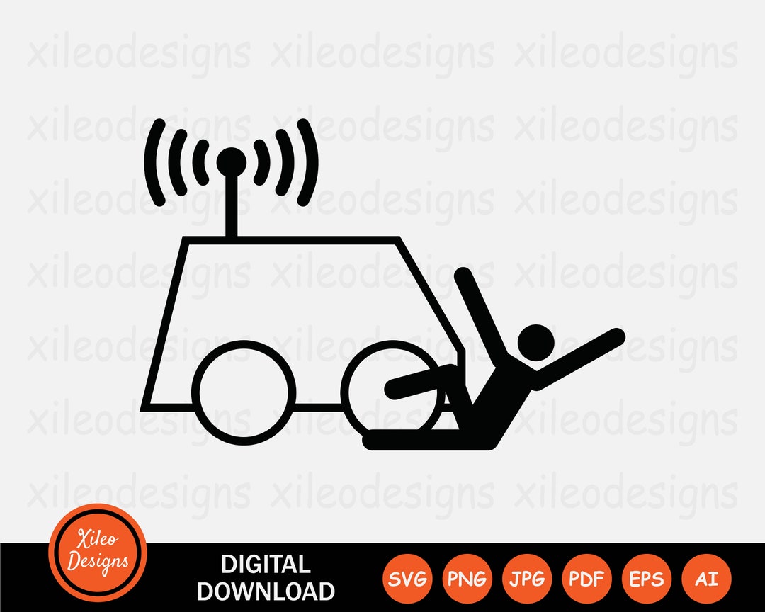 Self-driving Car Accident Icon Injury Hit Safety Hazard Dangers Symbol ...