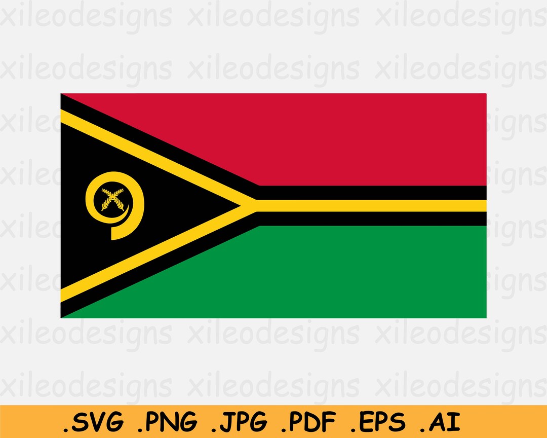 Vanuatu National Flag SVG, Vanuatuan Nation Country Banner, Instant ...