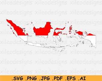Indonesian Map Svg - Etsy