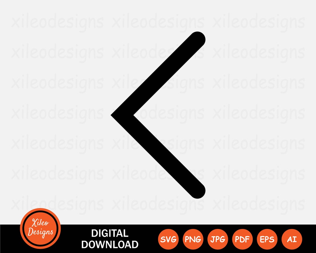 Less Than Icon SVG Left Arrow Math Back Backwards Previous Sign Symbol ...