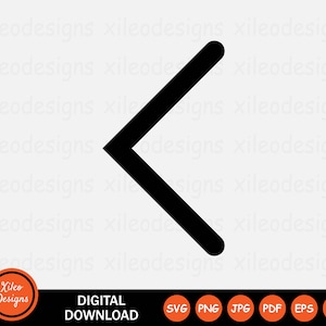 Less Than Icon SVG Left Arrow Math Back Backwards Previous Sign Symbol ...