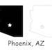 Phoenix Arizona AZ State Capital City Map US USA United States of ...